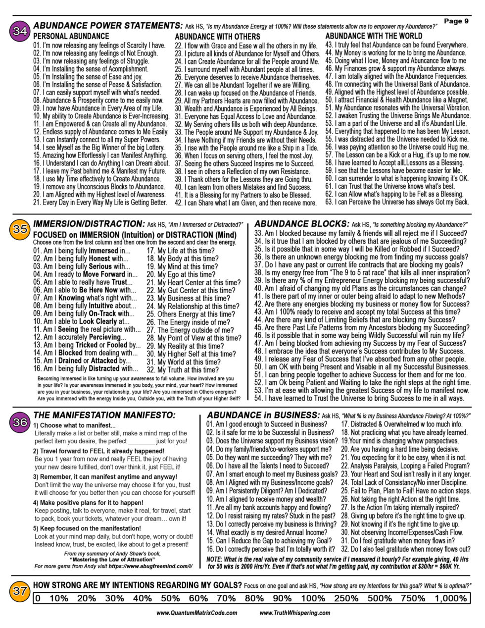 QMC Chart | The Quantum Matrix Code